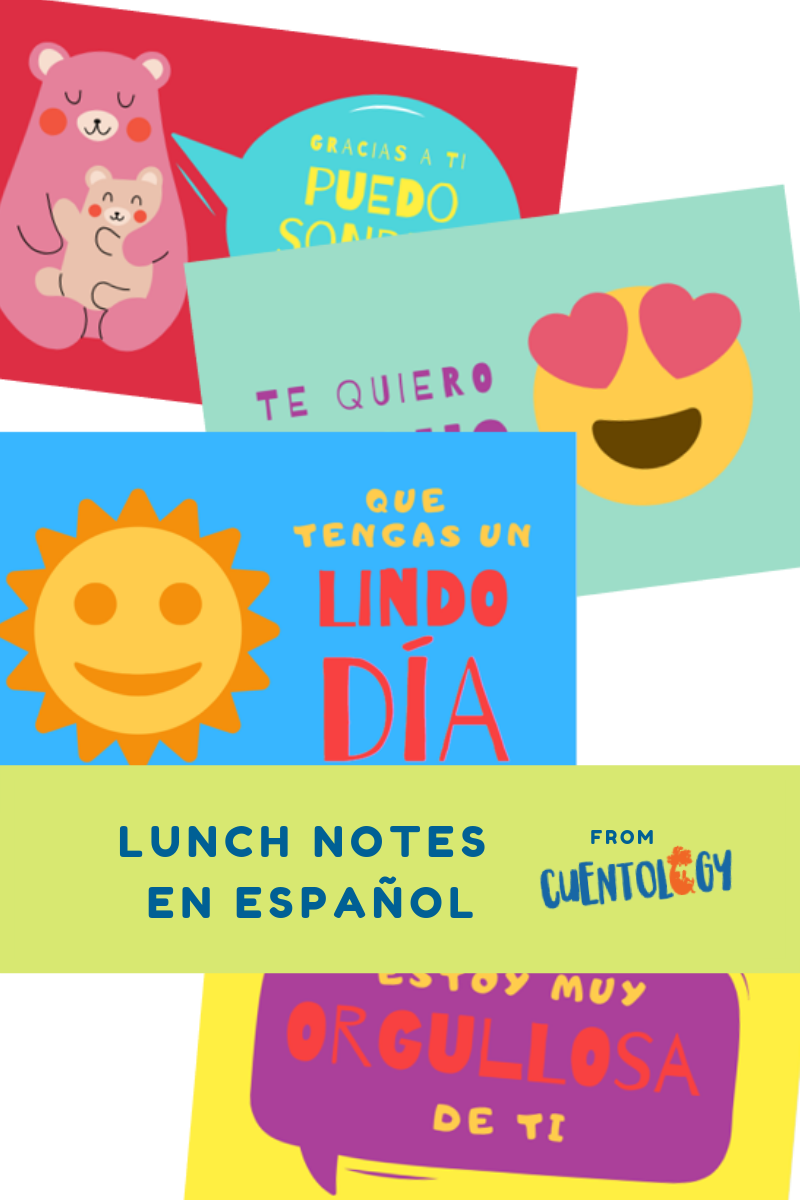 Printable School Lunch Notes in Spanish for Kids – Cuentology